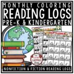 Homework Reading Logs - Kindergarten, 1st Grade, Pre-K and Preschool ...