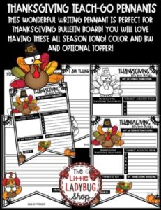 I am Thankful For Writing & Thanksgiving Activities, Fall Bulletin ...