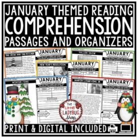 January Poetry Fables Reading Comprehension Passages and Questions 3rd ...