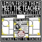 Lemon Classroom Decor: Newsletter Template Editable Farmhouse Classroom ...