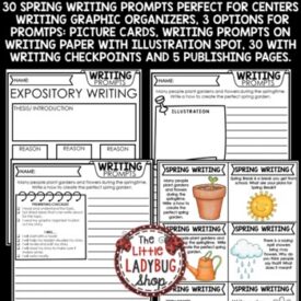 March April, Spring Writing Prompts Activities 3rd, 4th Grade Graphic ...