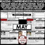 May Reading Comprehension Passages & Questions 3rd- 4th Grade - The ...