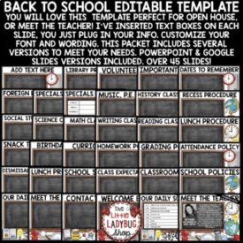 Meet the Teacher Template Editable, Back to School Open House Night ...