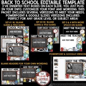 Meet the Teacher Template Editable, Back to School Open House Night ...