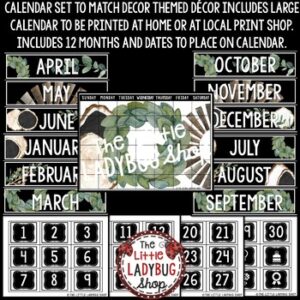 Modern Farmhouse Classroom Decor: Calendar Bulletin Board - The Little ...