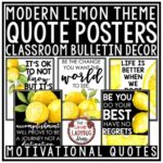 Modern Farmhouse Lemon Classroom Decor Theme, Back to School Bulletin ...