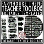 Modern Farmhouse Theme Classroom Decor Teacher Toolbox Labels Editable ...