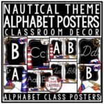 Nautical Theme Classroom Decor: Print & Cursive Alphabet Posters ...