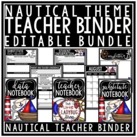 Nautical Theme: Newsletter Template Editable, Teacher Planner - The ...