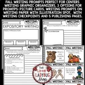 October, November Fall Writing Prompts Autumn Activities 3rd 4th Grade ...
