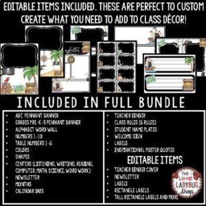 Pirate Theme Classroom Decor: Newsletter Template Editable, Student ...