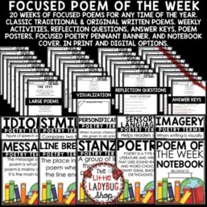 Poem of the Week Poetry Month Unit Reading Comprehension Passage and ...