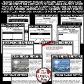 Poetry, Nonfiction Reading Comprehension Passages and Questions 3rd 4th ...