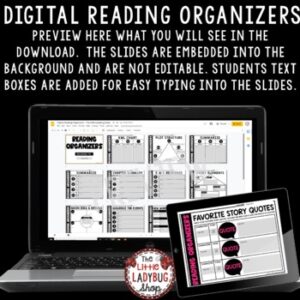 Reading Response Graphic Organizers, Story Elements Activities - The ...