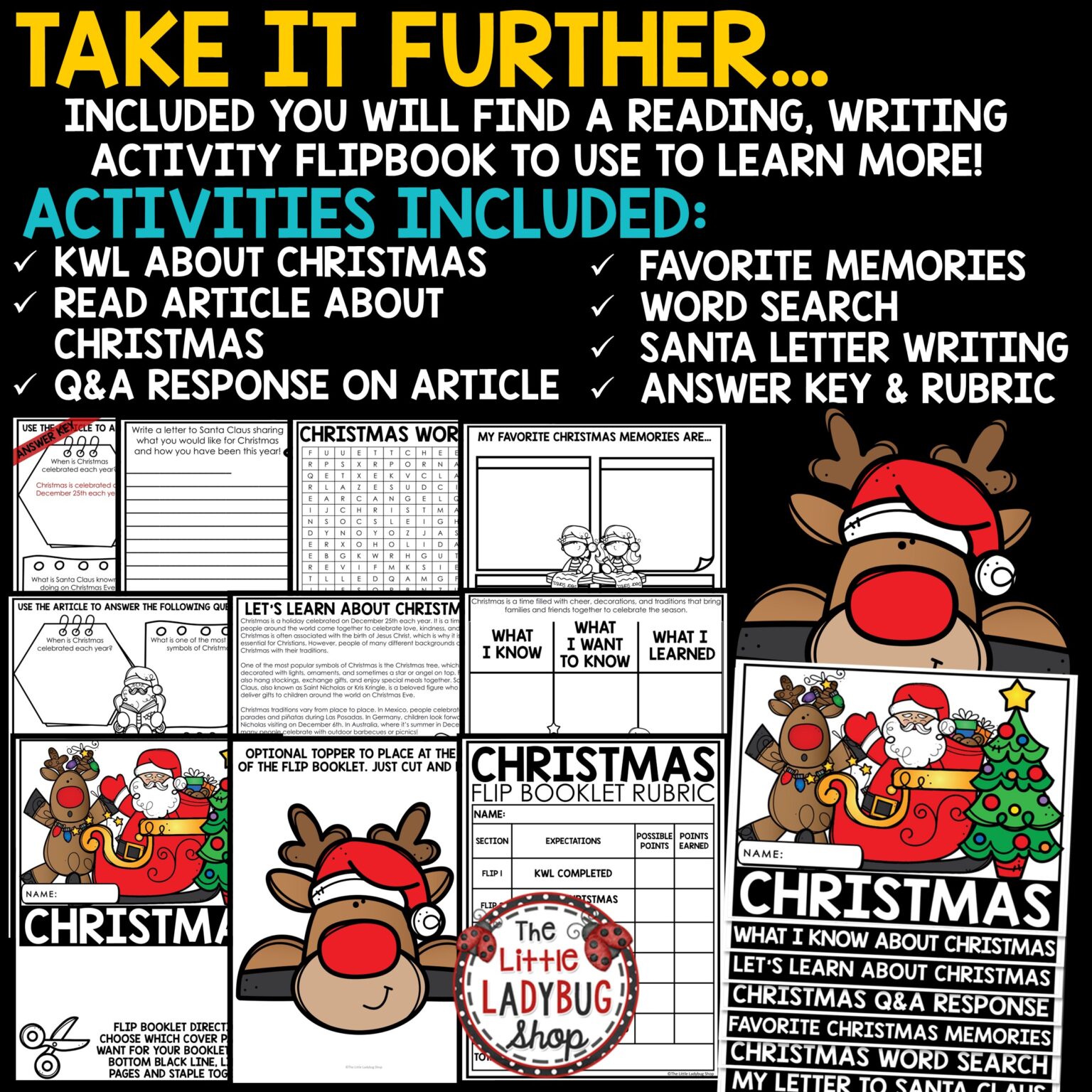 Letter to Santa Writing Activities December Christmas Slides - The ...