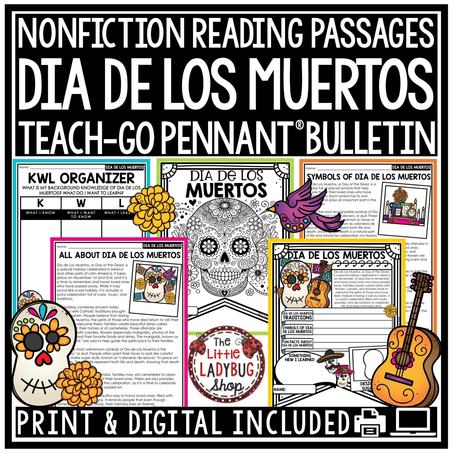 Dia de Los Muertos Activities Day of the Dead Reading Passages - The ...