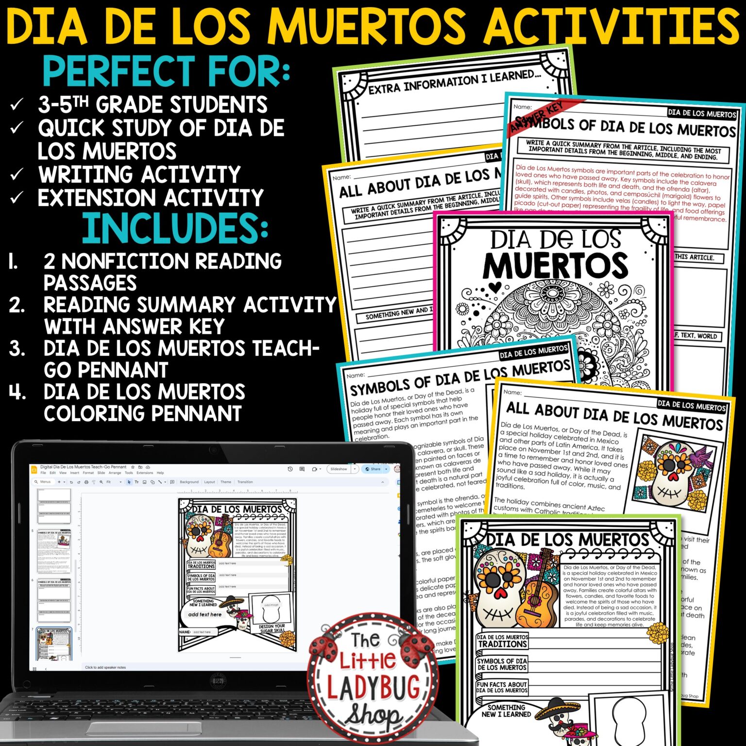 Dia de Los Muertos Activities Day of the Dead Reading Passages - The ...