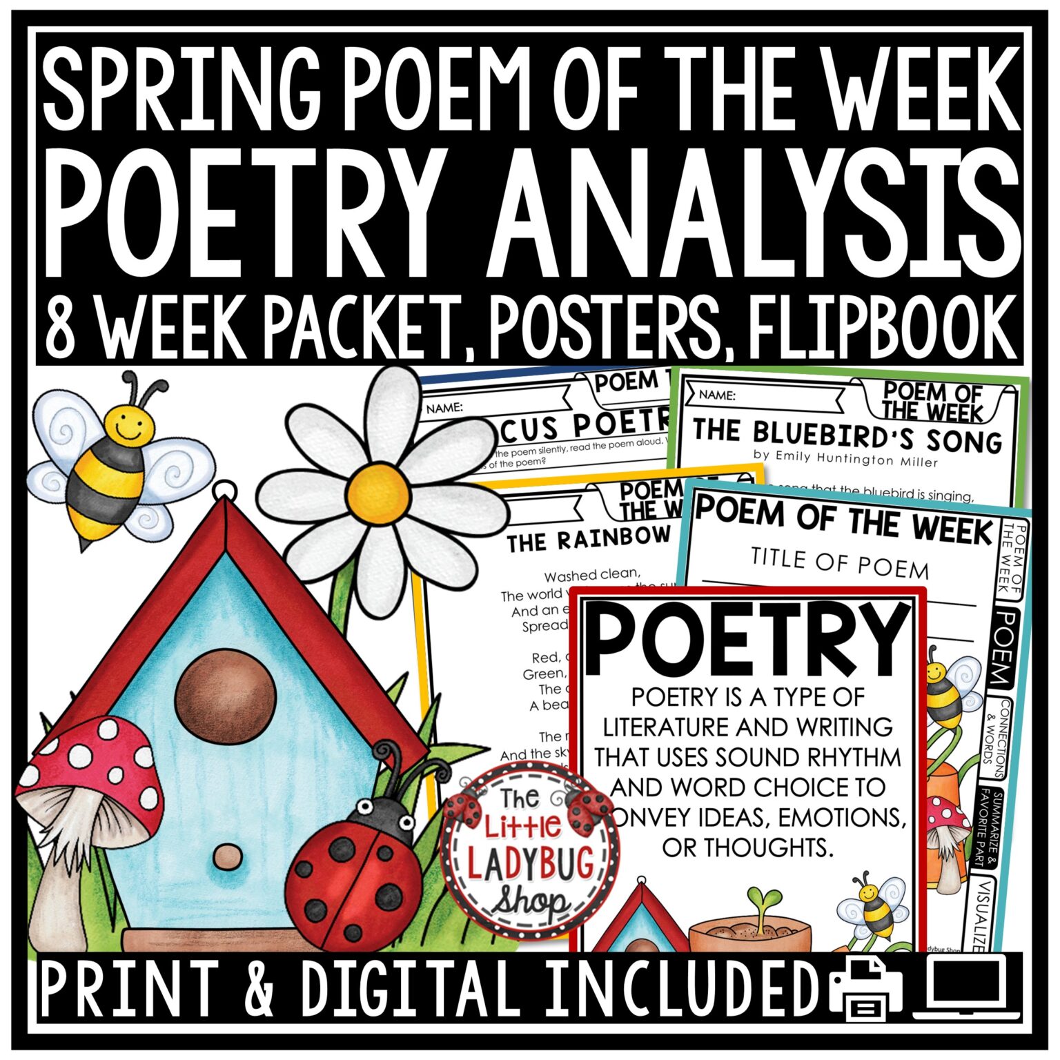 Spring Poetry Analysis Poem of the Week - The Little Ladybug Shop