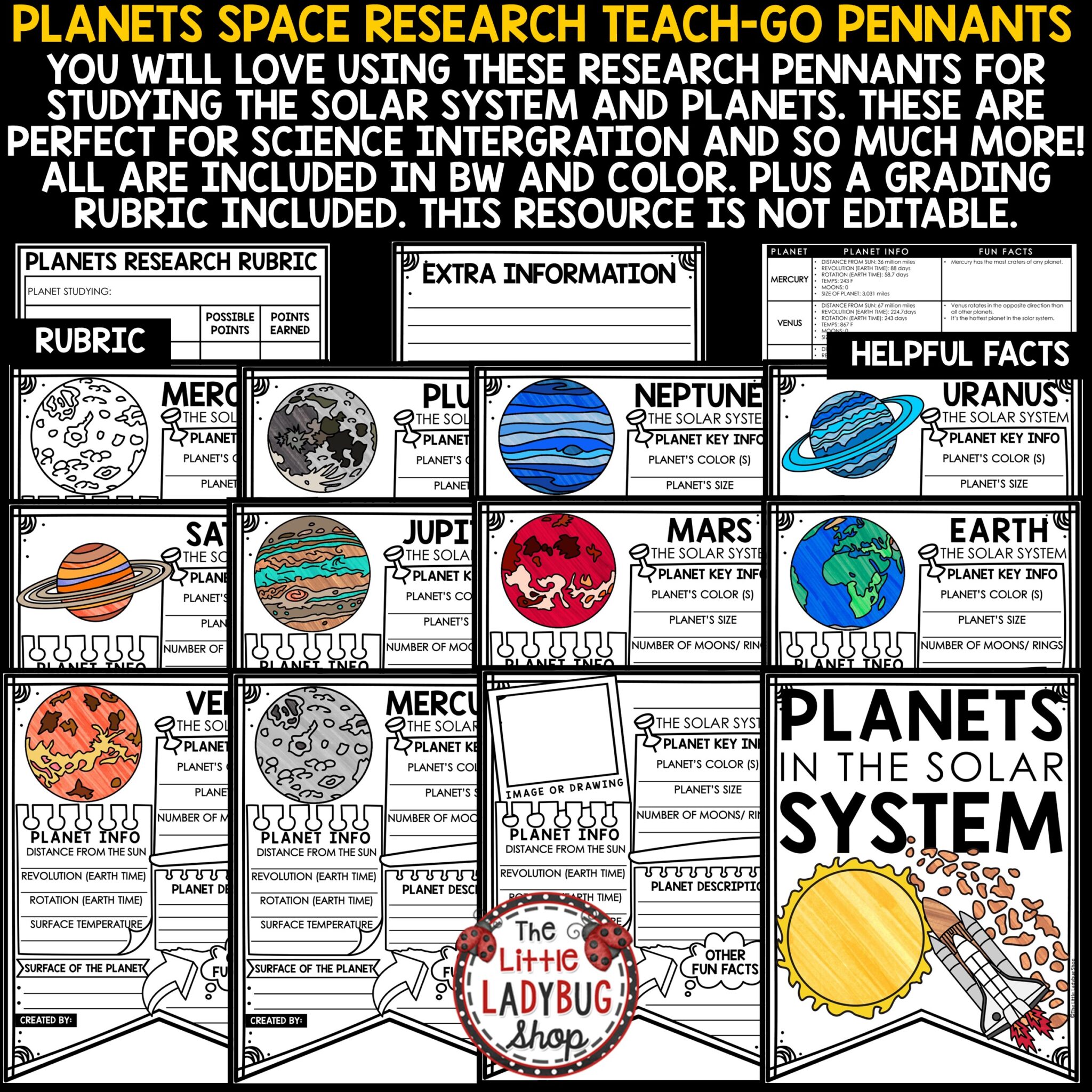 Solar System and Planets Research Activities - The Little Ladybug Shop