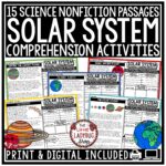 Planets of the Solar System Reading Comprehension Passages - The Little ...