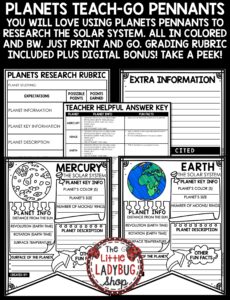 Solar System Planets Research Activities - The Little Ladybug Shop
