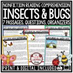 Insects and Bugs Reading Comprehension Passages & Questions - The ...