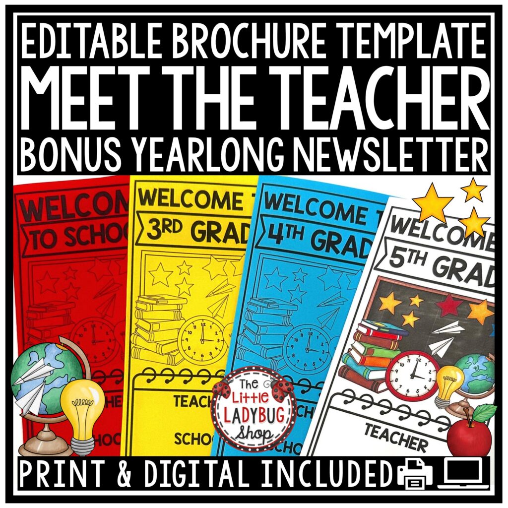 Editable Meet the Teacher Newsletter Template Letter - The Little ...