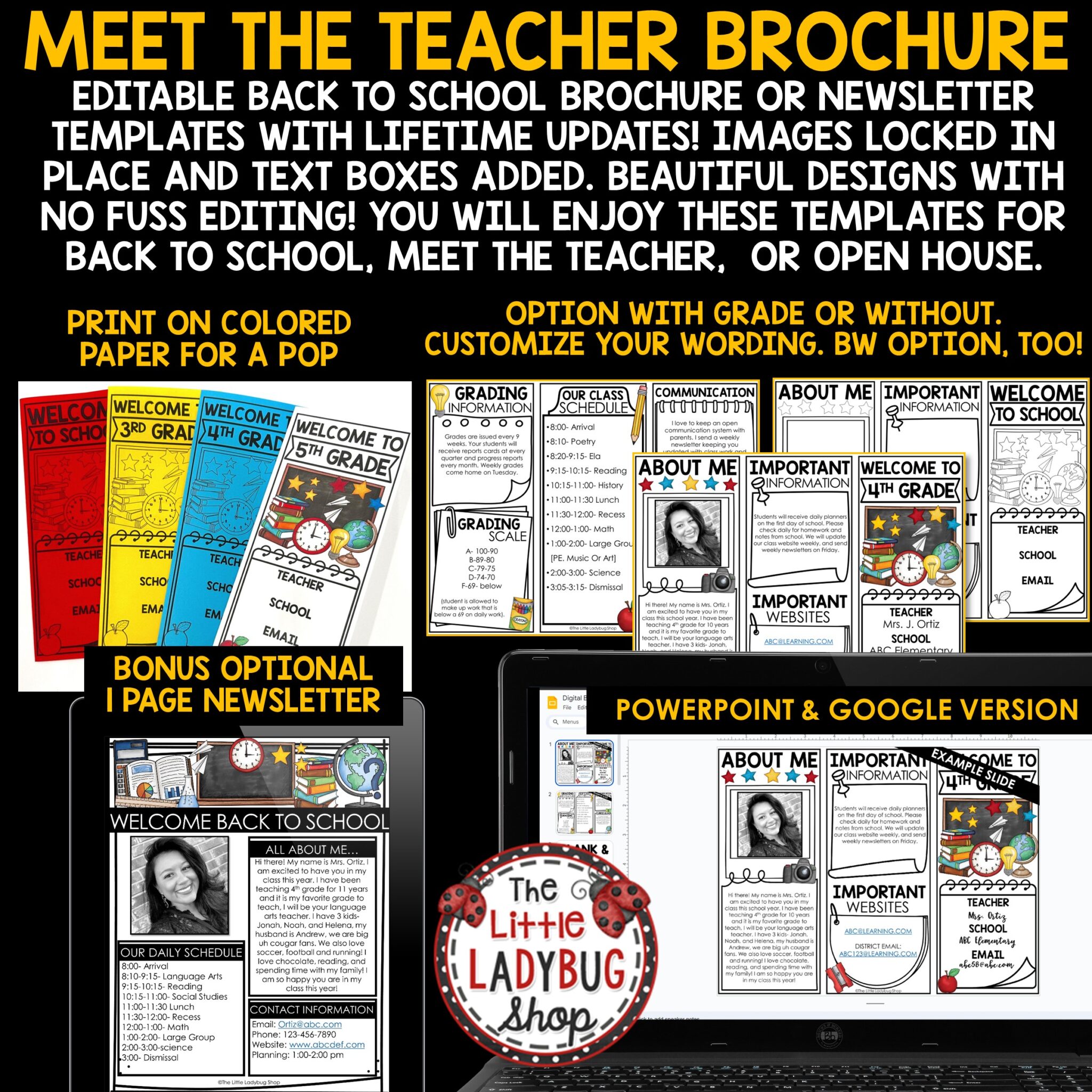 Editable Meet the Teacher Newsletter Template Letter - The Little ...