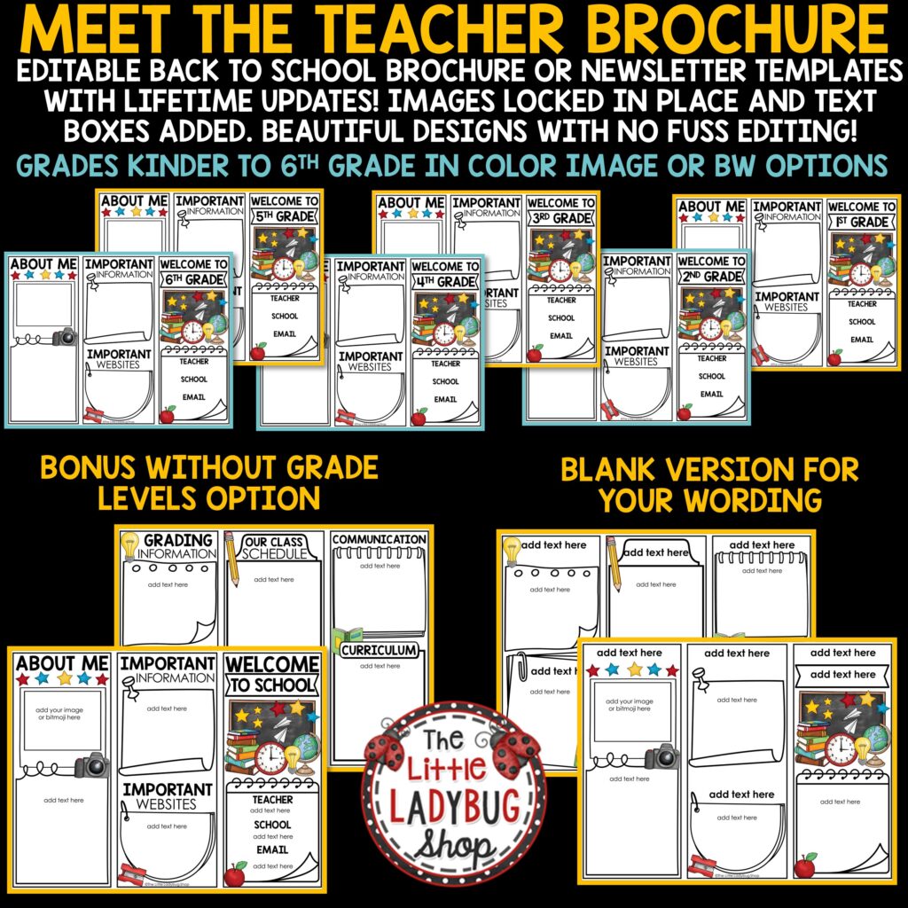 Editable Meet the Teacher Newsletter Template Letter - The Little ...