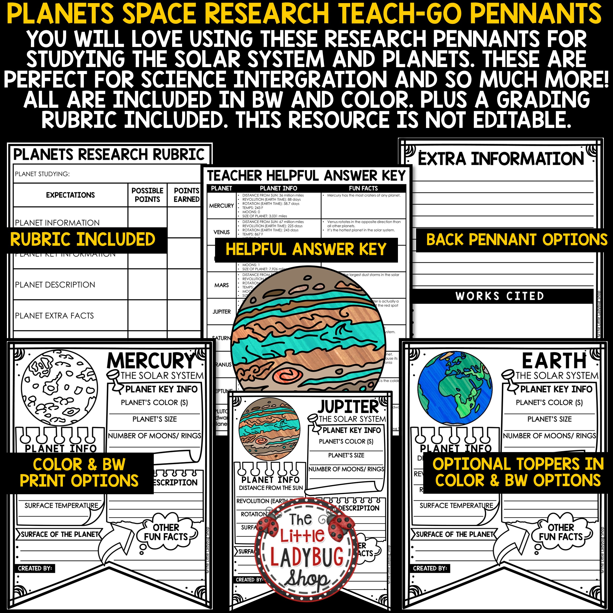 Solar System and Planets Research Activities - The Little Ladybug Shop