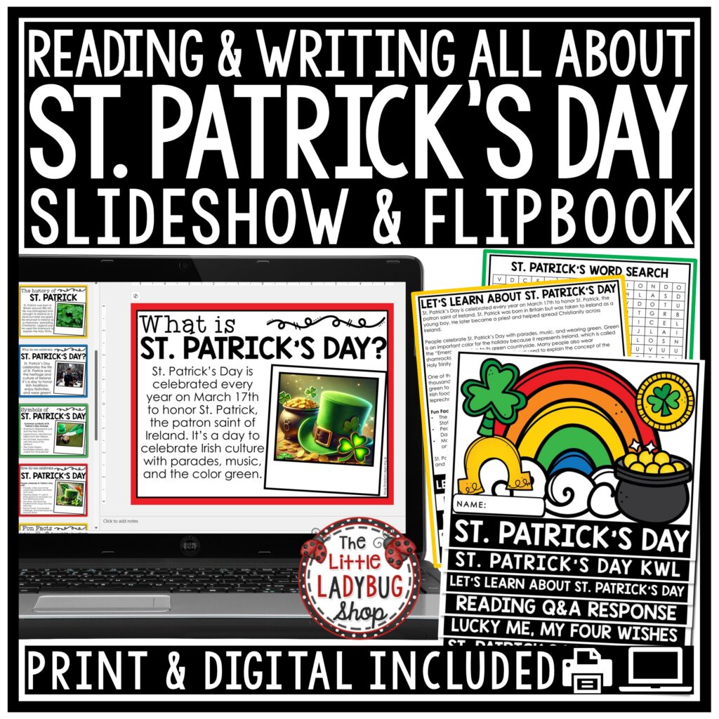 St Patrick's Day Reading Activities Writing Prompts Slideshow - The ...