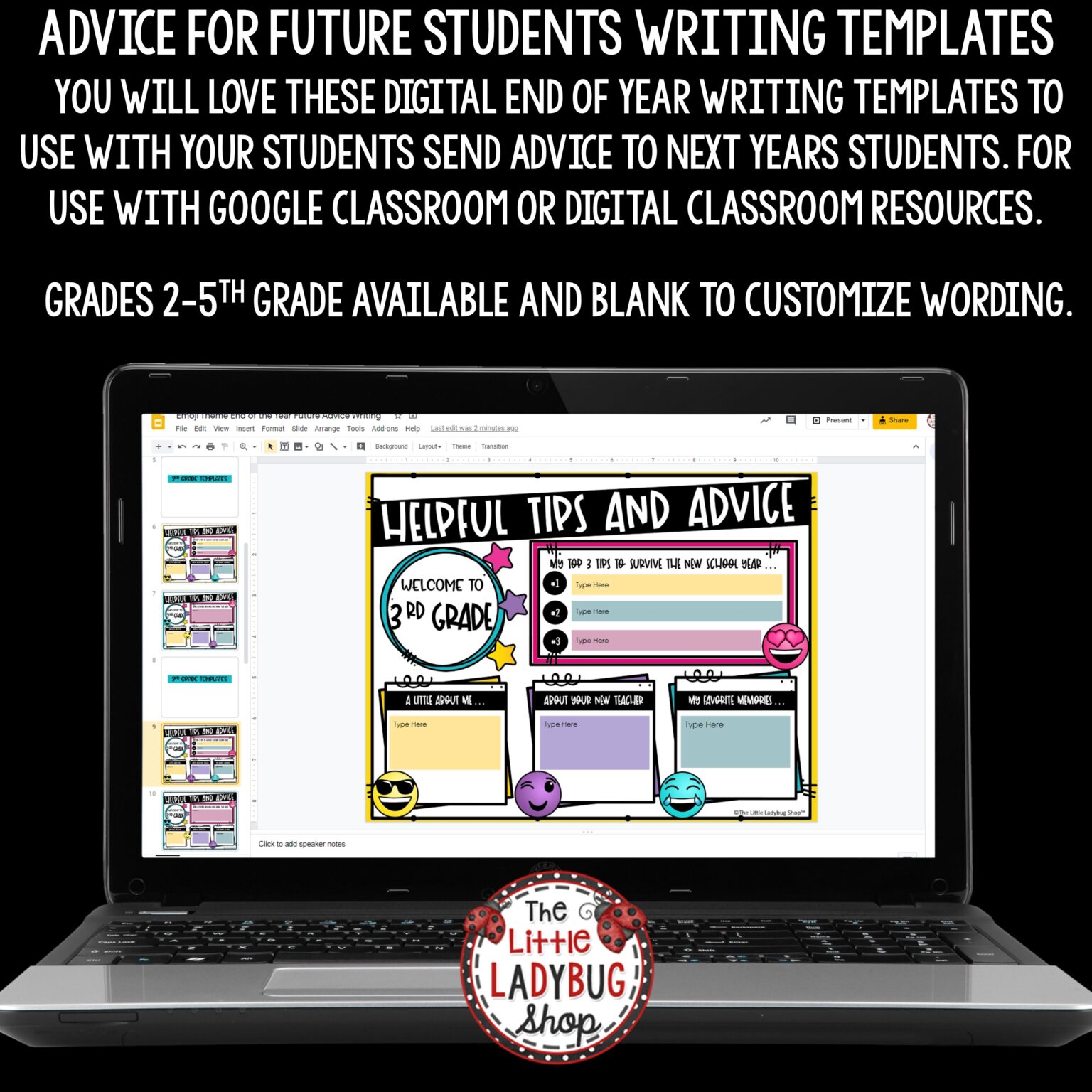 End of Year Writing Advice for Next Years Student, Tips for Future ...