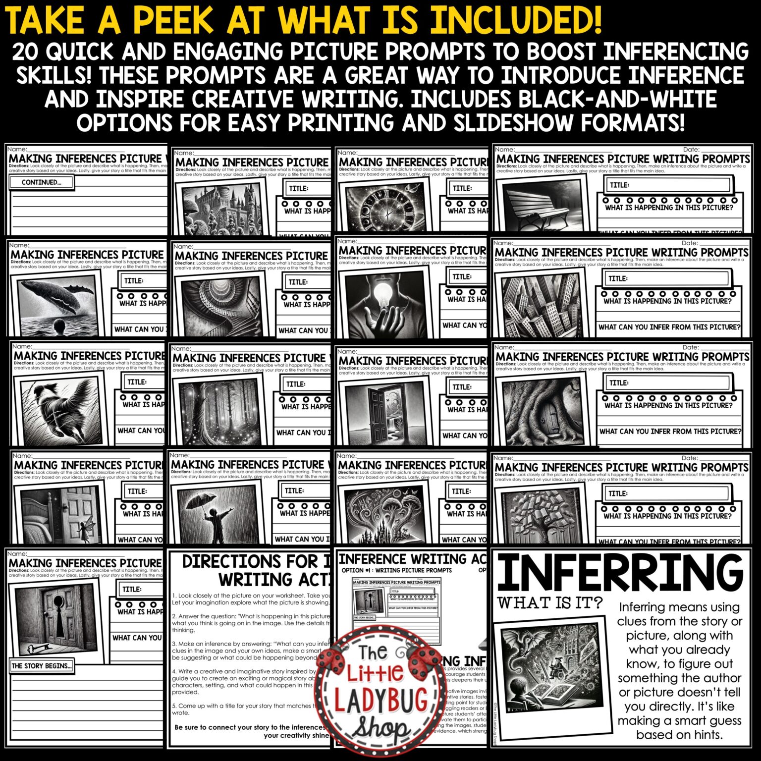 Making Inferences and Predictions Worksheets 4th 5th Grade - The Little ...