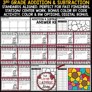 3rd Grade Math STAAR Test Prep Problem Solving - The Little Ladybug Shop