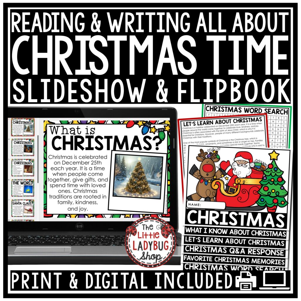 Letter to Santa Writing Activities December Christmas Slides - The ...