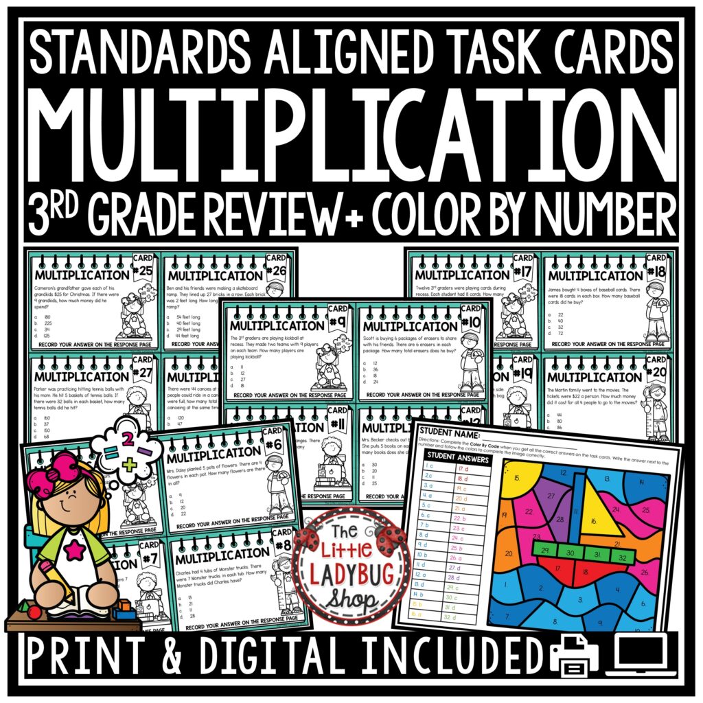 3rd Grade Math STAAR Test Prep Problem Solving - The Little Ladybug Shop