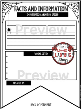 Spiders Research Project & Fall Activities - Arachnids Study Teach- Go ...