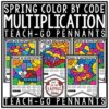 Spring Color by Multiplication Activities Pennants™ Spring Color by ...