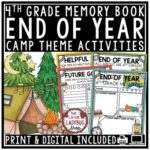 Summer Camping Theme 4th Grade End of Year Memory Book Writing Activity ...