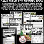 Summer Camping Theme 4th Grade End of Year Memory Book Writing Activity ...