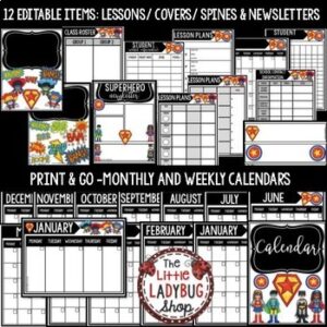 Superhero Classroom Theme: Newsletter Template Editable, Teacher ...