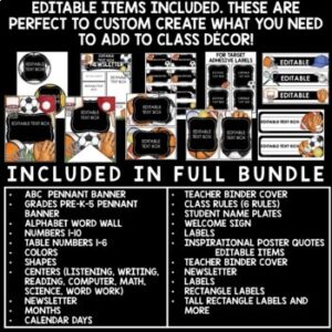 Team Sports Theme Classroom Decor Newsletter Template Editable Back to ...