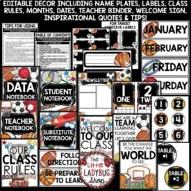Team Sports Theme Classroom Decor Newsletter Template Editable Back to ...