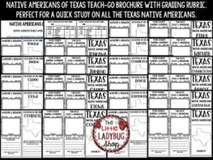 Texas Native Americans Activity- Comanche, Apache Texas History ...