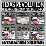 Texas Revolution Reading Comprehension Passages, Famous Texans Research ...