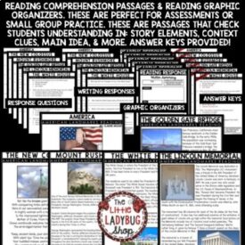 US Landmarks Nonfiction Reading Comprehension Passages Questions 3rd ...