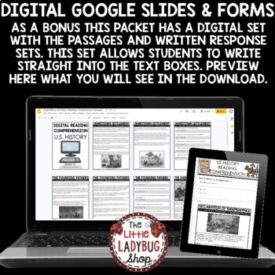 United States US History Nonfiction Reading Comprehension Passages and ...