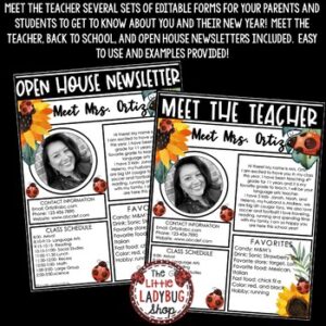 Welcome Back to School Letters Editable: Meet The Teacher Template ...