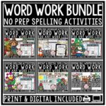 Winter, Fall, Spring Word Work Spelling Activities for Any List Words ...