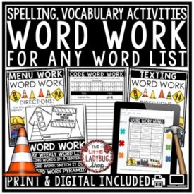 Winter, Fall, Spring Word Work Spelling Activities for Any List Words ...